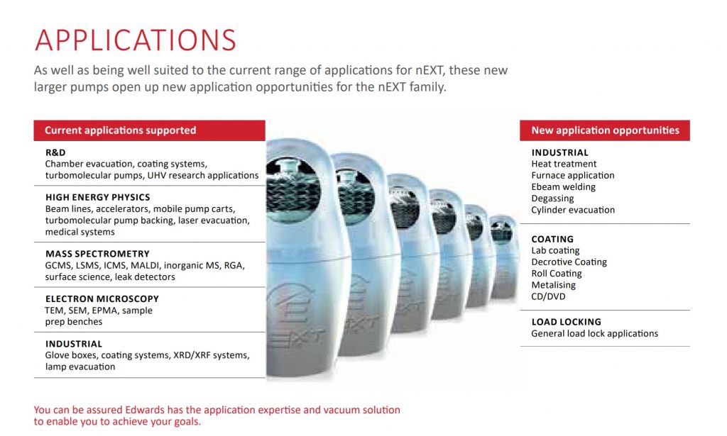 Comfortech | Edwards nEXT730 and nEXT930 turbomolecular pumps